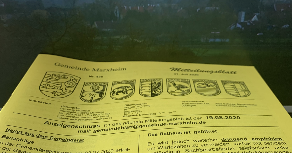Archiv des Mitteilungsblattes 2025 - Gemeinde Marxheim